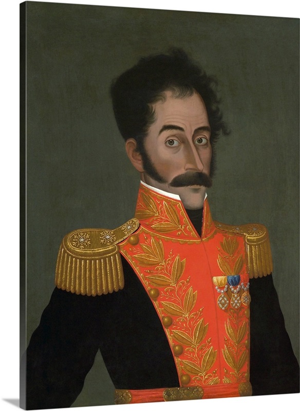 Portrait Painting Of Simon Bolivar, A Venezuelan Military And Political ...