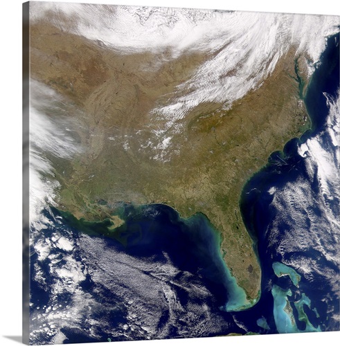 Satellite view of the southeastern United States | Great Big Canvas