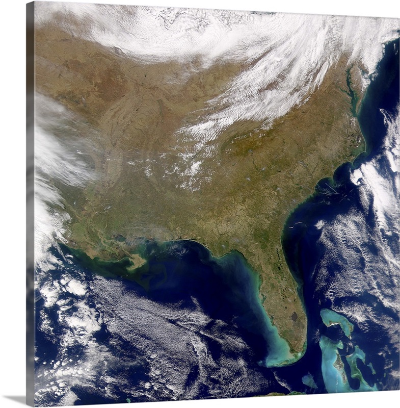 Satellite view of the southeastern United States | Great Big Canvas
