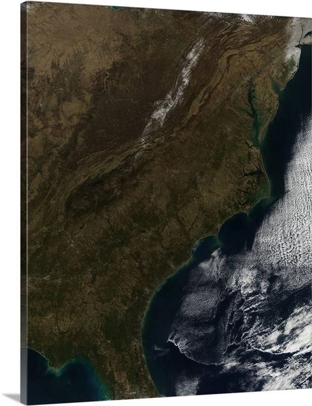 Satellite view of the Southeastern United States | Great Big Canvas