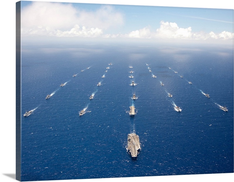 Ships and submarines participating in the Rim of the Pacific exercise ...