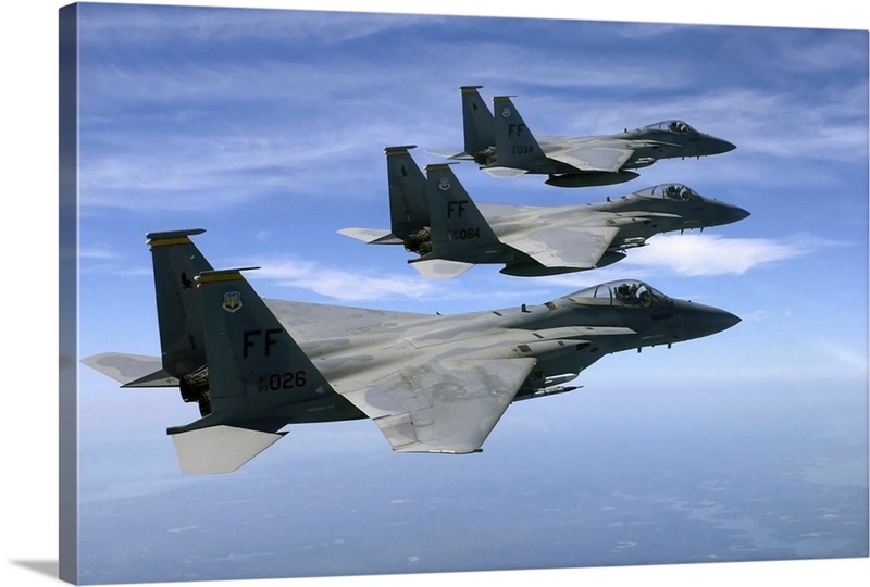 The F-15 Eagle's final training mission over the the Atlantic Ocean ...