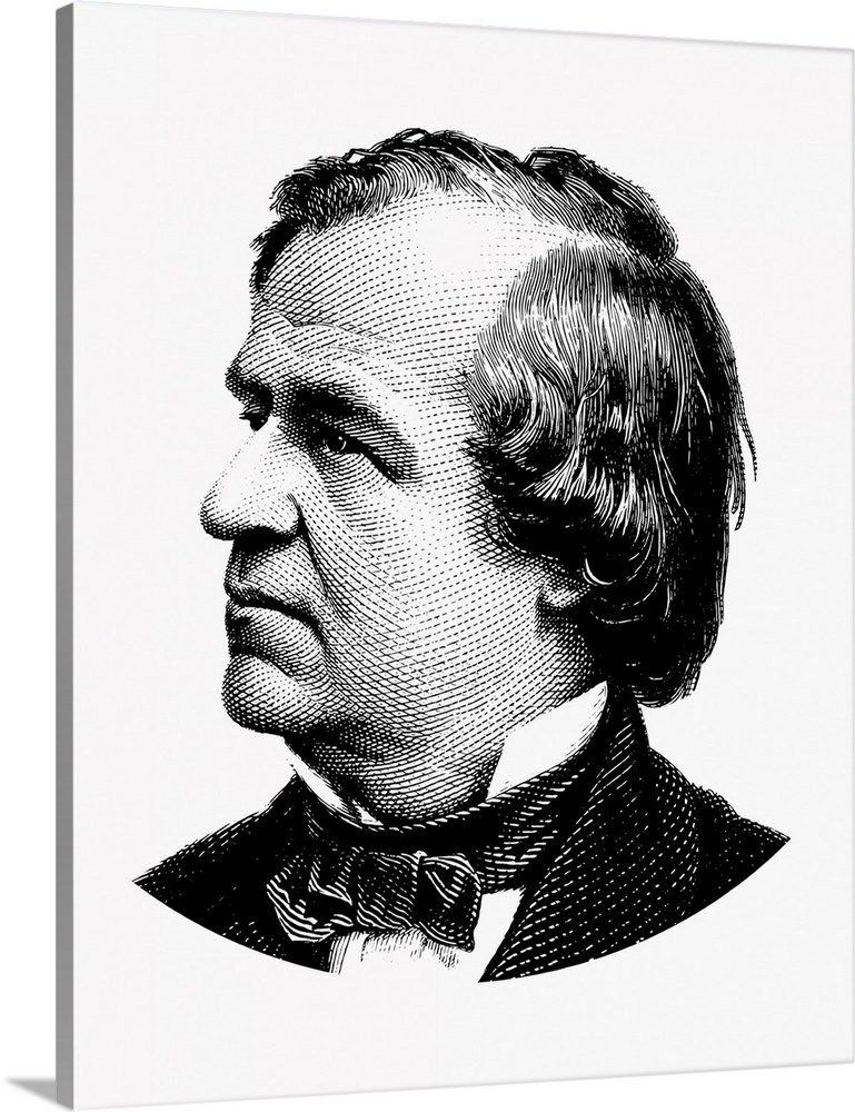 United States Political History Design Of President Andrew Johnson Wall ...