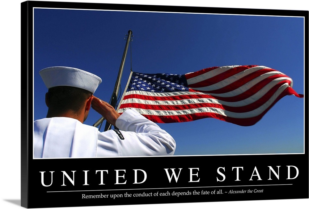 United We Stand: Inspirational Quote and Motivational Poster Wall Art ...