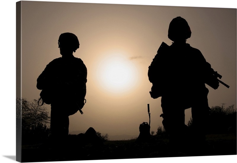 US Army Combat Infantrymen Provide Security During A Patrol | Great Big ...