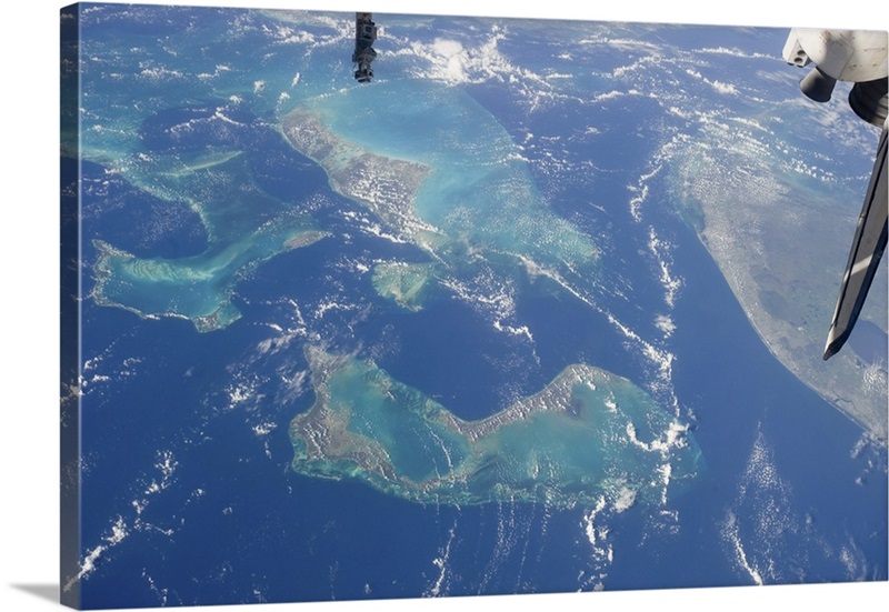 View from space featuring the Bahama Islands and part of peninsular ...