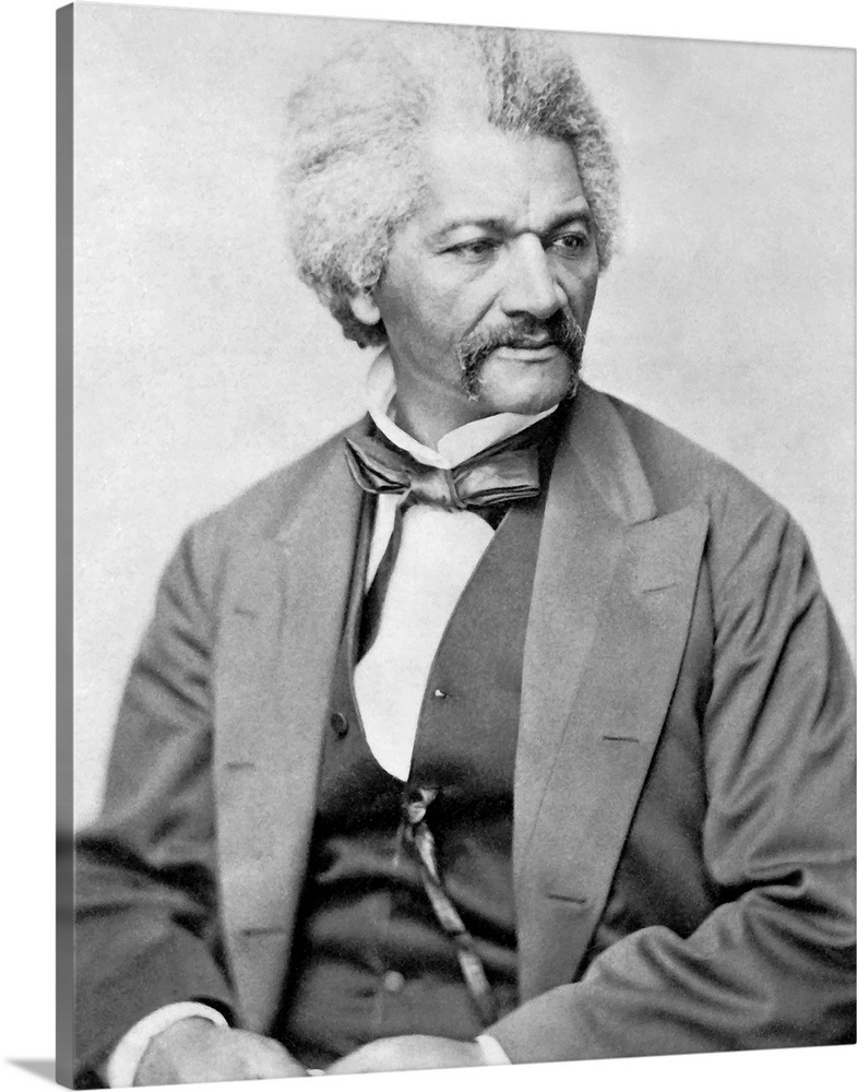 Vintage American Civil War print of Frederick Douglass Wall Art, Canvas ...