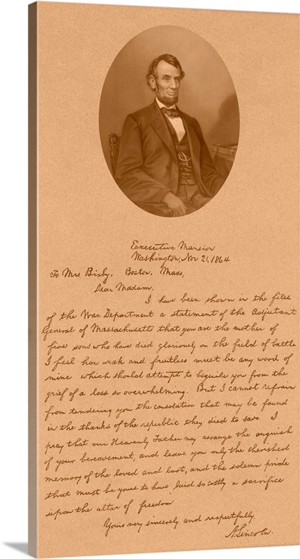 Vintage American History print of President Abraham Lincoln and his ...