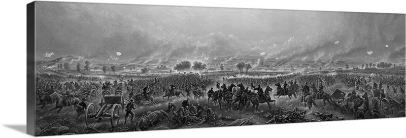 Vintage Civil War print of the Battle of Gettysburg | Great Big Canvas