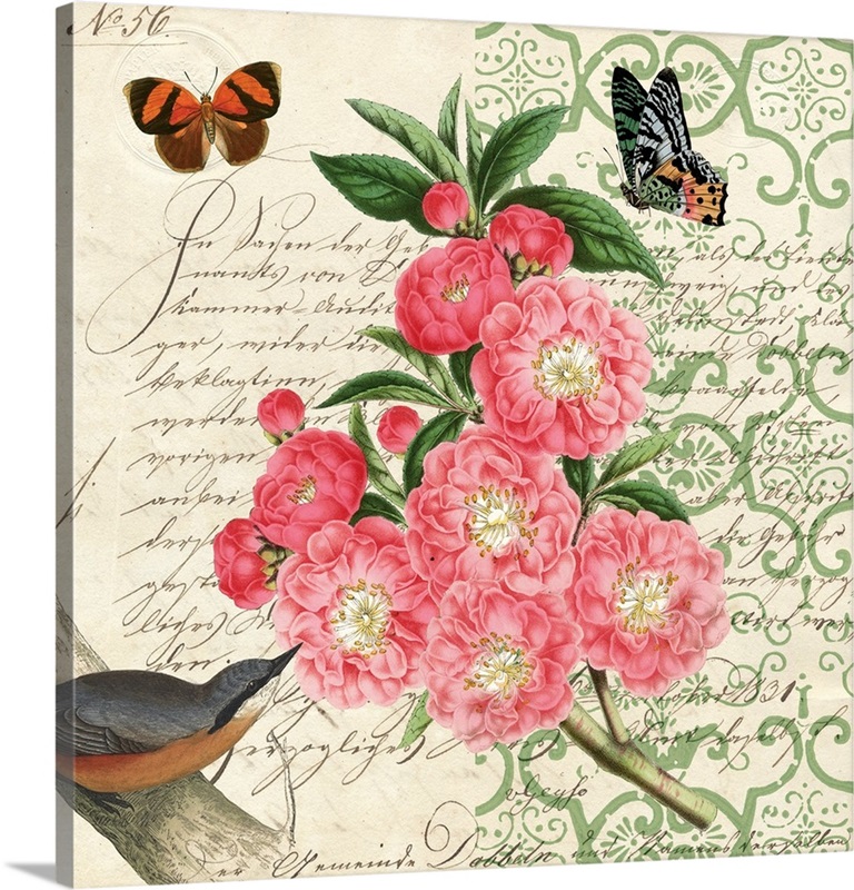 Scroll Botanical Almond | Great Big Canvas
