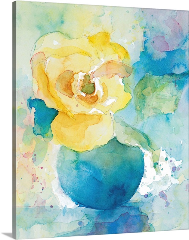 Abstract Vase of Flowers I | Great Big Canvas