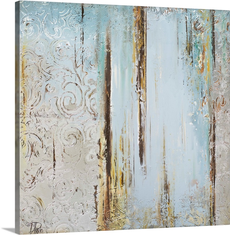 Blue Silver Square I | Great Big Canvas