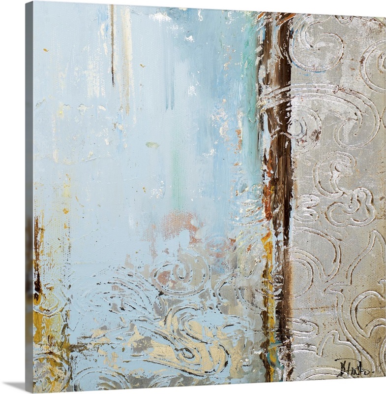 Blue Silver Square II | Great Big Canvas