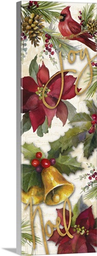 Christmas Poinsettia Panel I | Great Big Canvas