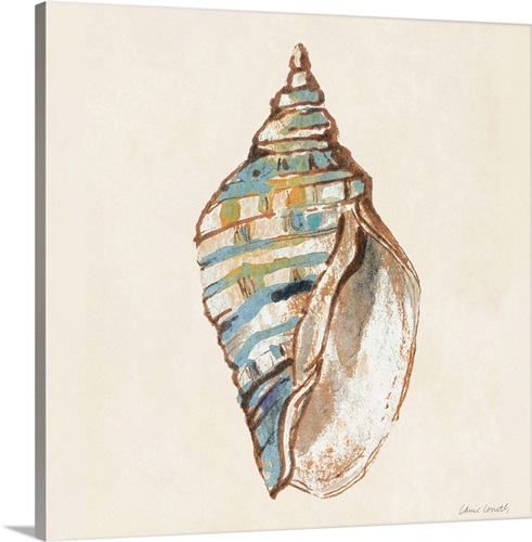 Coastal Teal Shells II | Great Big Canvas