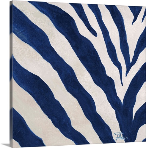 Contemporary Blue Zebra I | Great Big Canvas