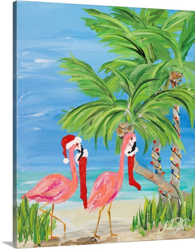 Flamingo Christmas I | Great Big Canvas