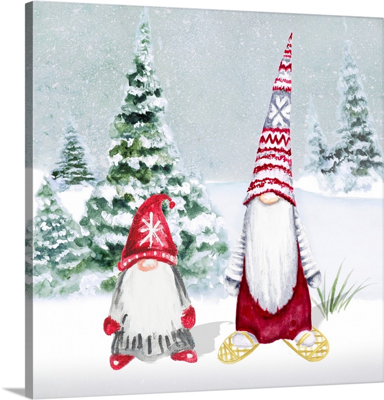 Gnomes On Winter Holiday II | Great Big Canvas