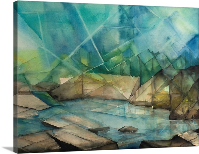 Sun Streaming Down On Lake | Great Big Canvas