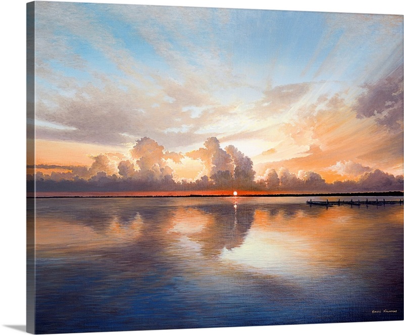 Sunset over Lake | Great Big Canvas
