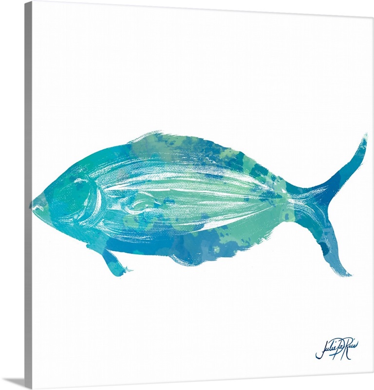 Watercolor Fish in Teal I Wall Art, Canvas Prints, Framed Prints, Wall ...