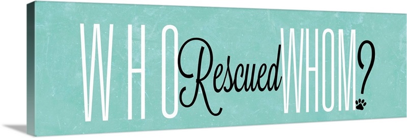 Who Rescued Whom | Great Big Canvas