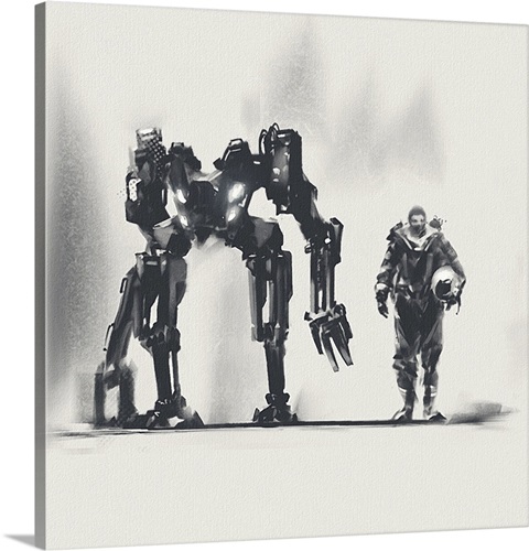 Robot Sketch - Operator Wall Art, Canvas Prints, Framed Prints, Wall ...