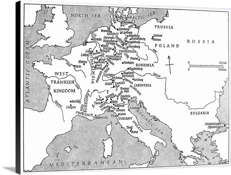 A Map Of Europe At the Time Of Emperor Charlemagne's Reign | Great Big ...