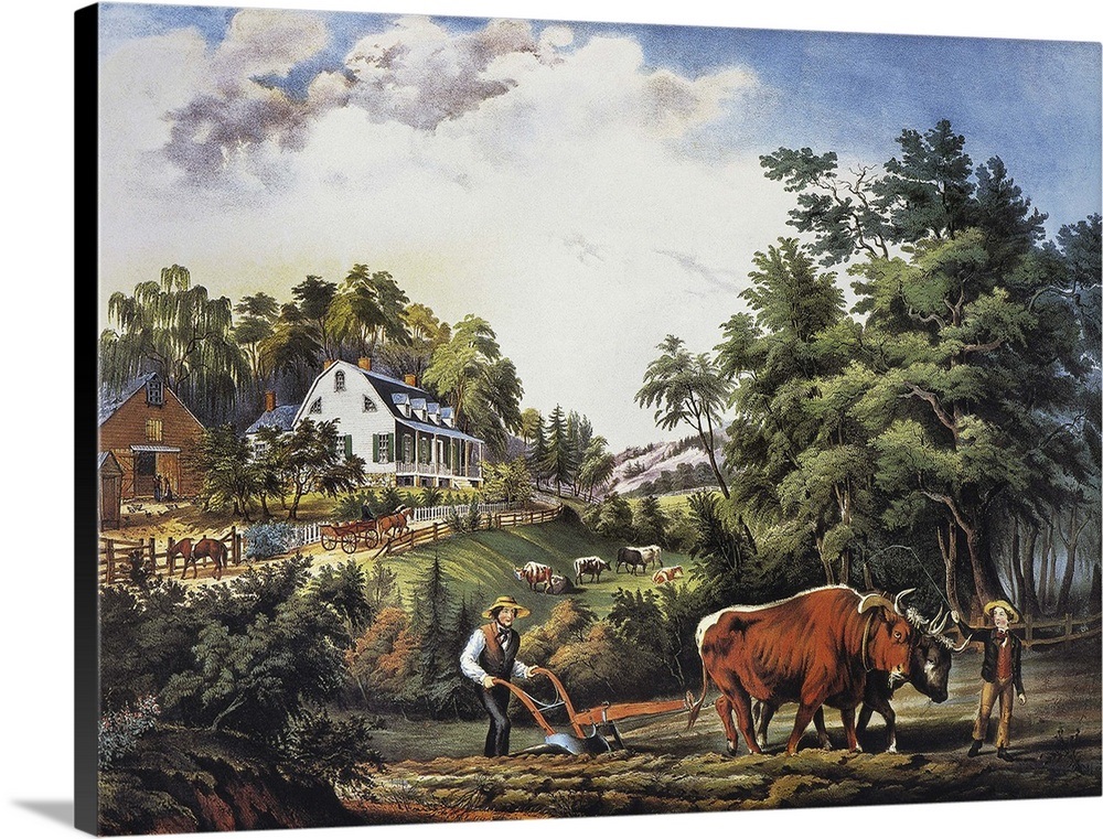 American Farm Scene, 1853 Wall Art, Canvas Prints, Framed Prints, Wall ...