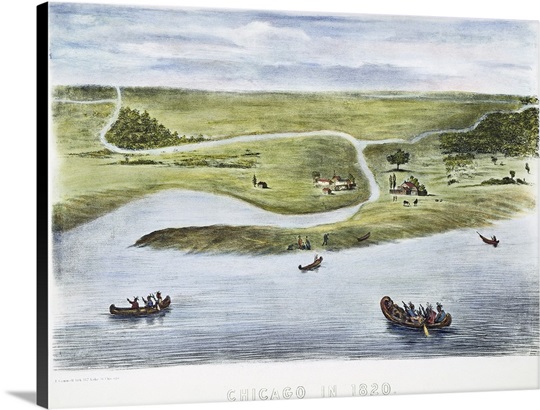 Chicago, 1820 Wall Art, Canvas Prints, Framed Prints, Wall Peels ...