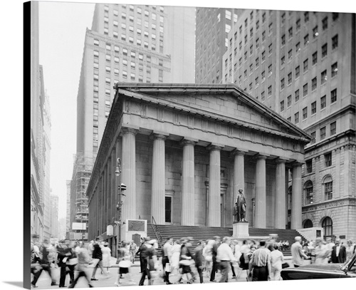 Federal Hall at 26 Wall Street in New York City, 1970 | Great Big Canvas
