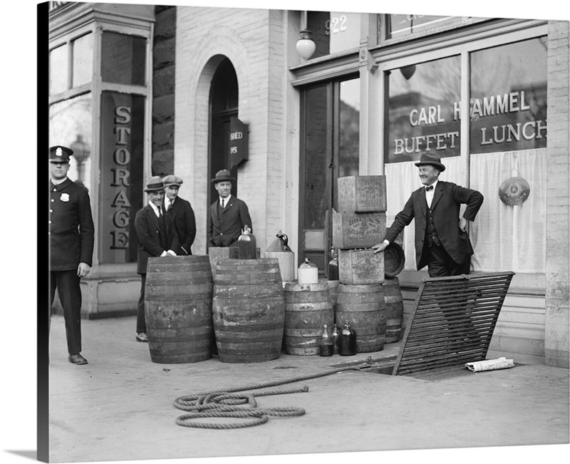 Liquor Raid, 1923, during Prohibition | Great Big Canvas