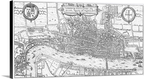 London, Map, 1575 | Great Big Canvas