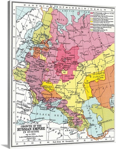 Map, Expansion Of Russia | Great Big Canvas