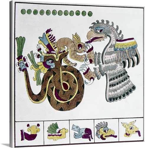 Mexico: Aztec Drawing | Great Big Canvas