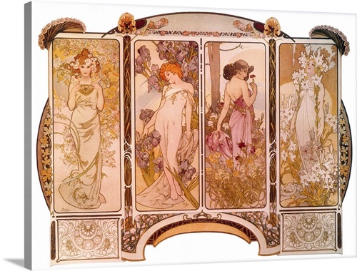 Mucha: Les Fleurs, C1897, Lithograph poster | Great Big Canvas