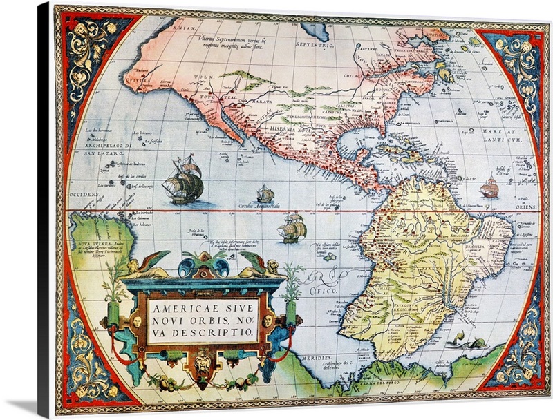 New World Map, 1570 | Great Big Canvas