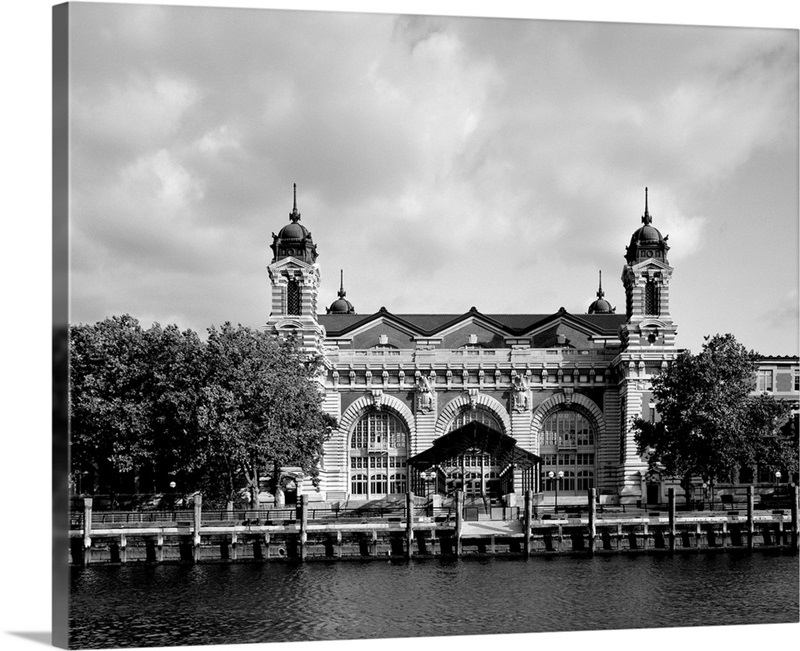 The main building on Ellis Island in New York Harbor, now the ...