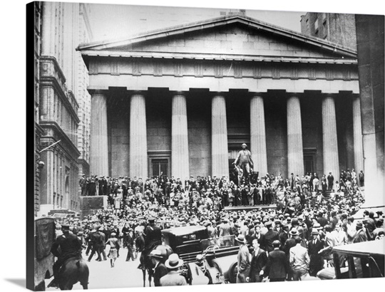 Wall Street Crash, Black Thursday, 1929 Wall Art, Canvas Prints, Framed ...