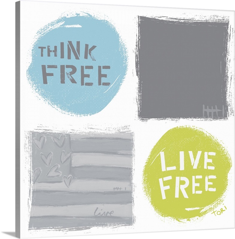 Think Free Live Free Flag | Great Big Canvas