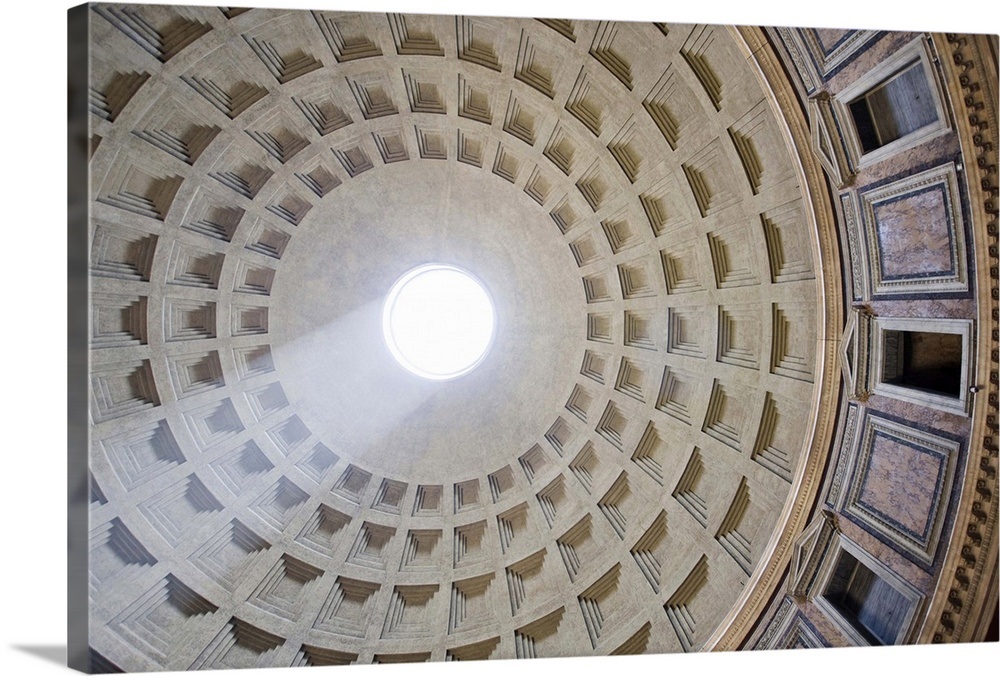 Perpendicular view of the Pantheon dome, Rome Wall Art, Canvas Prints ...