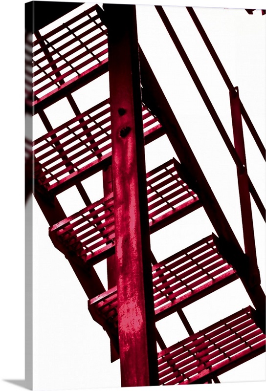 Red fire escape I | Great Big Canvas