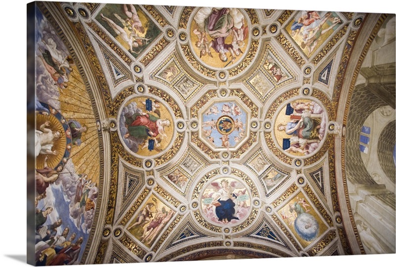 Room of the Segnatura ceiling, Raphael's rooms, Vatican Museums | Great ...