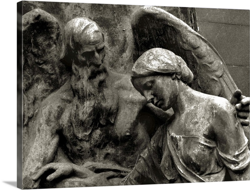 Statue of two figures | Great Big Canvas