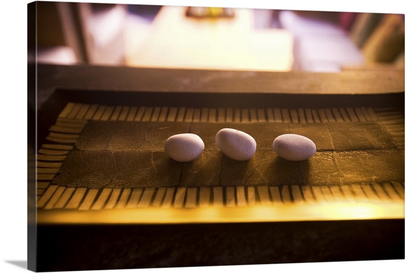 Three white rocks still life | Great Big Canvas