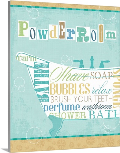 Bathroom Words Tub I | Great Big Canvas