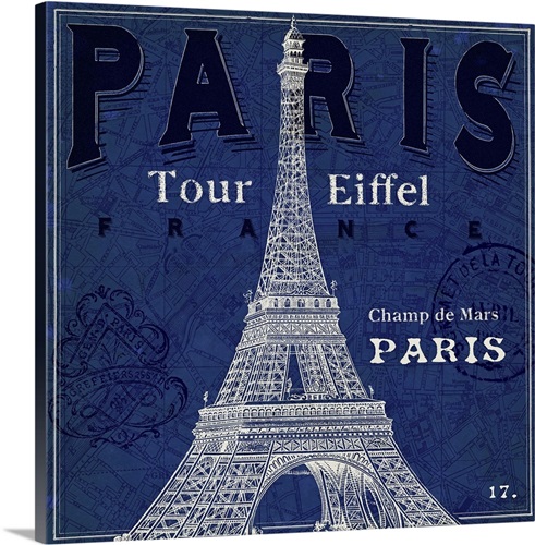 Blueprint Tour Eiffel | Great Big Canvas