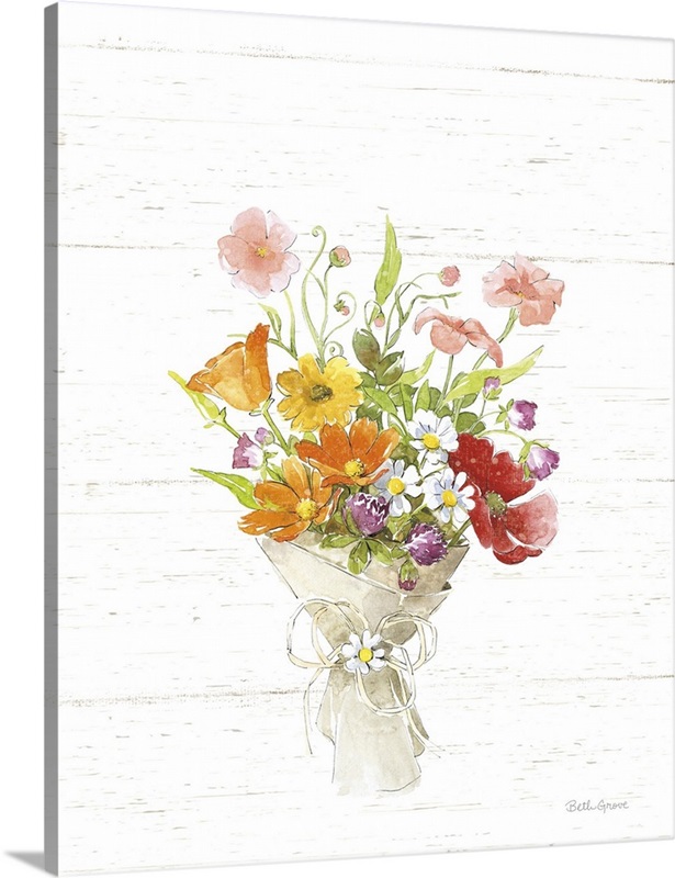 Farmhouse Floral V Shiplap Wall Art, Canvas Prints, Framed Prints, Wall ...