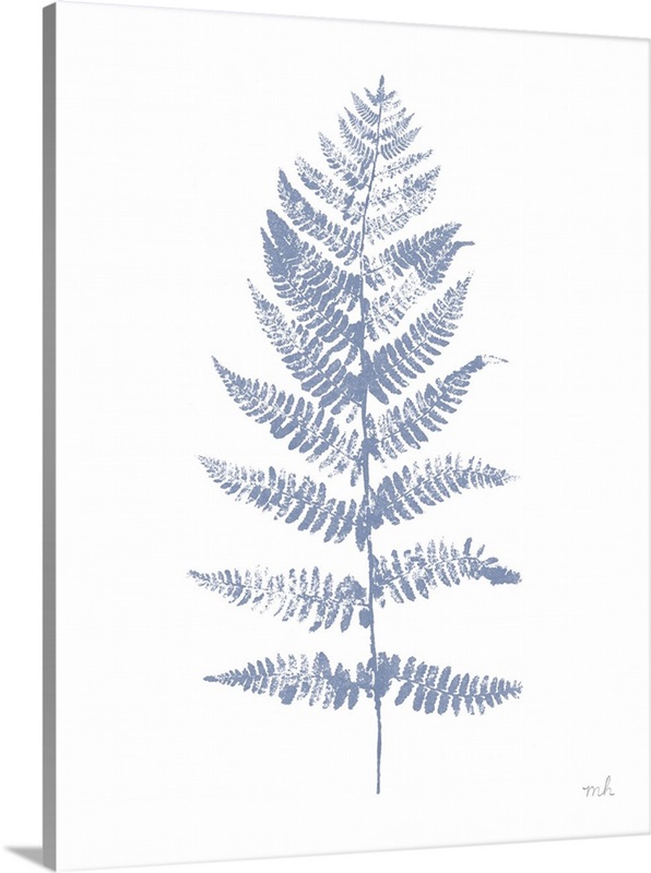 Fern Print II Blue No Shiplap | Great Big Canvas