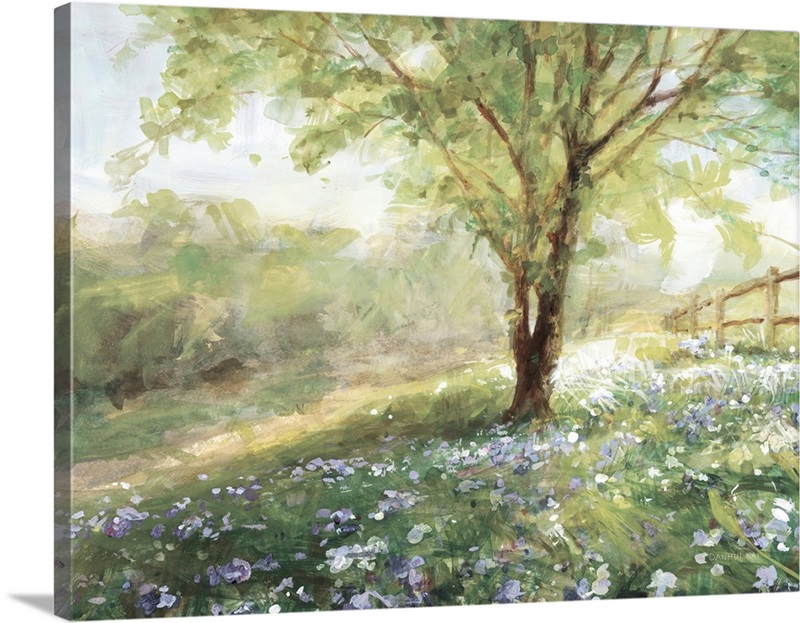 Field Of Bluebells Neutral | Great Big Canvas